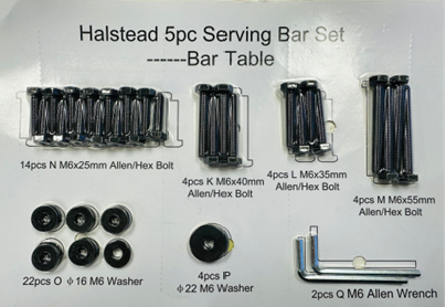 Halstead 5 Piece Serving Bar Set-Hardware – Coronado Casuals Parts
